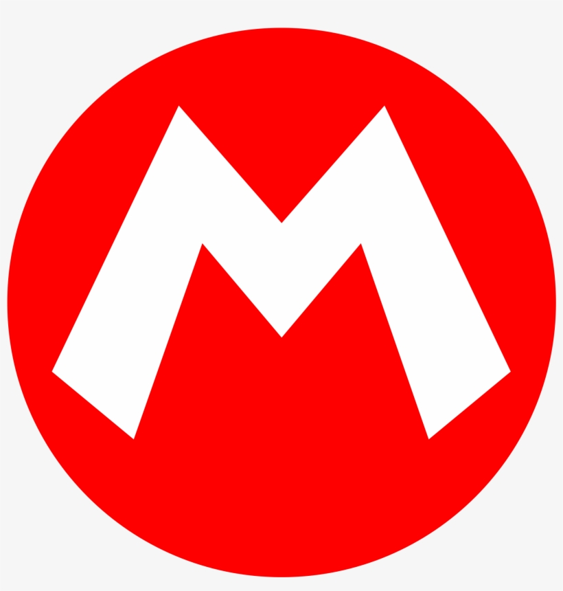 Mario Emblem Inverted - Mario Logo - 1024x1024 PNG Download - PNGkit