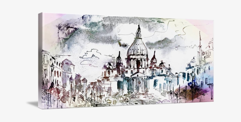 Drawing Walls Wall Art - Gallery-wrapped Canvas Art Print 48 X 19 Entitled Saint - 650x336 PNG ...
