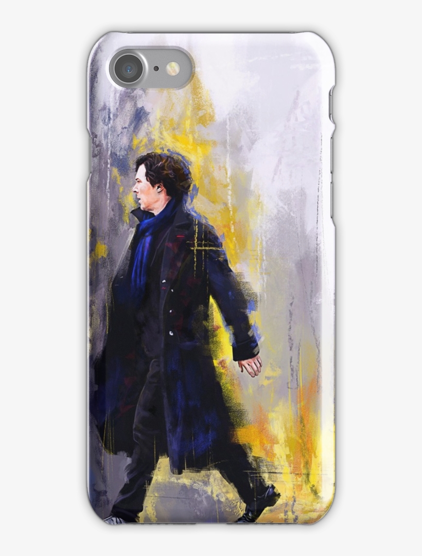 'walking Sherlock' Iphone Case By Wisesnail - Walking Sherlock Art ...