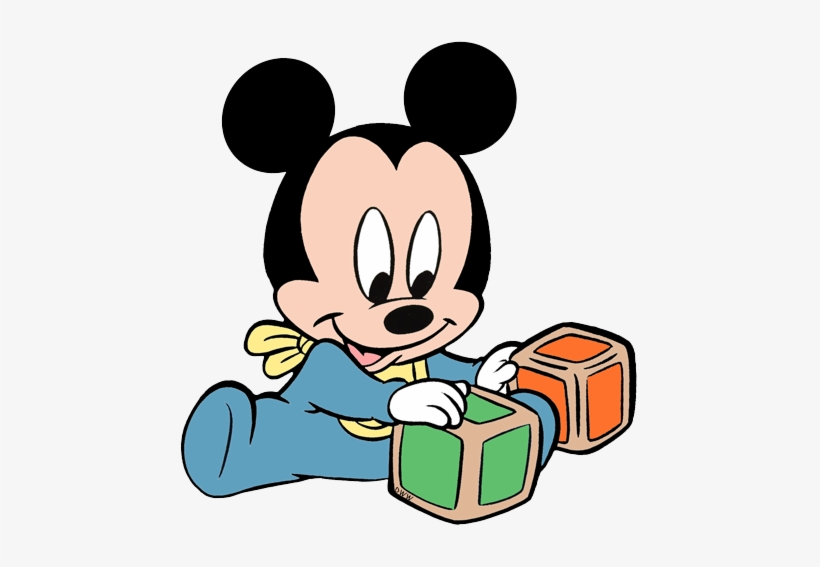 Pin By Karoline On Tu - Baby Mickey With Blocks - 462x487 PNG Download ...