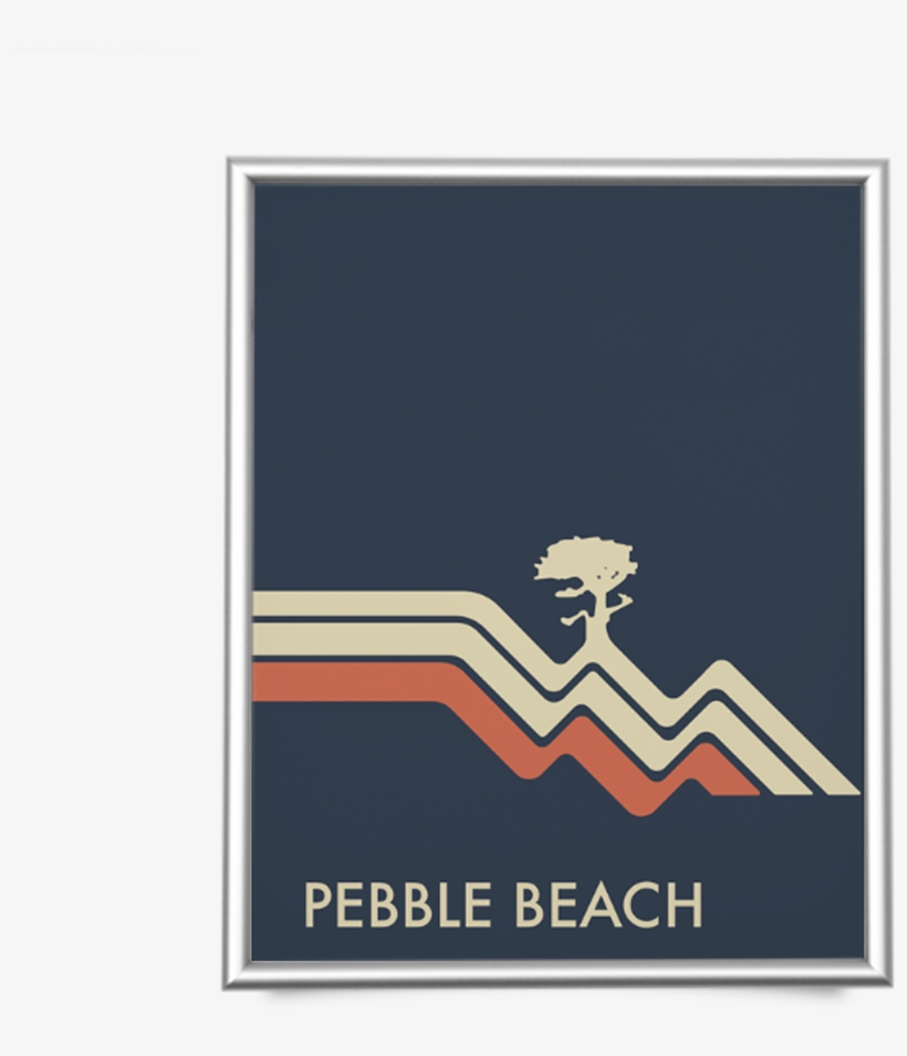 Pebble Beach Waves Navy Giclée Print - Wind Wave - 989x989 PNG Download ...