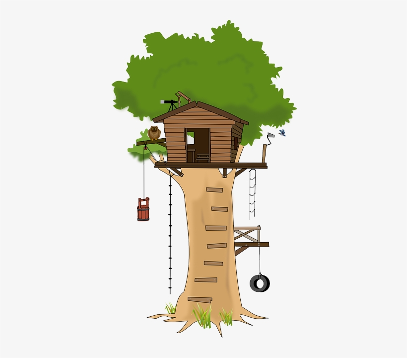 Tree House Clipart - 376x640 PNG Download - PNGkit