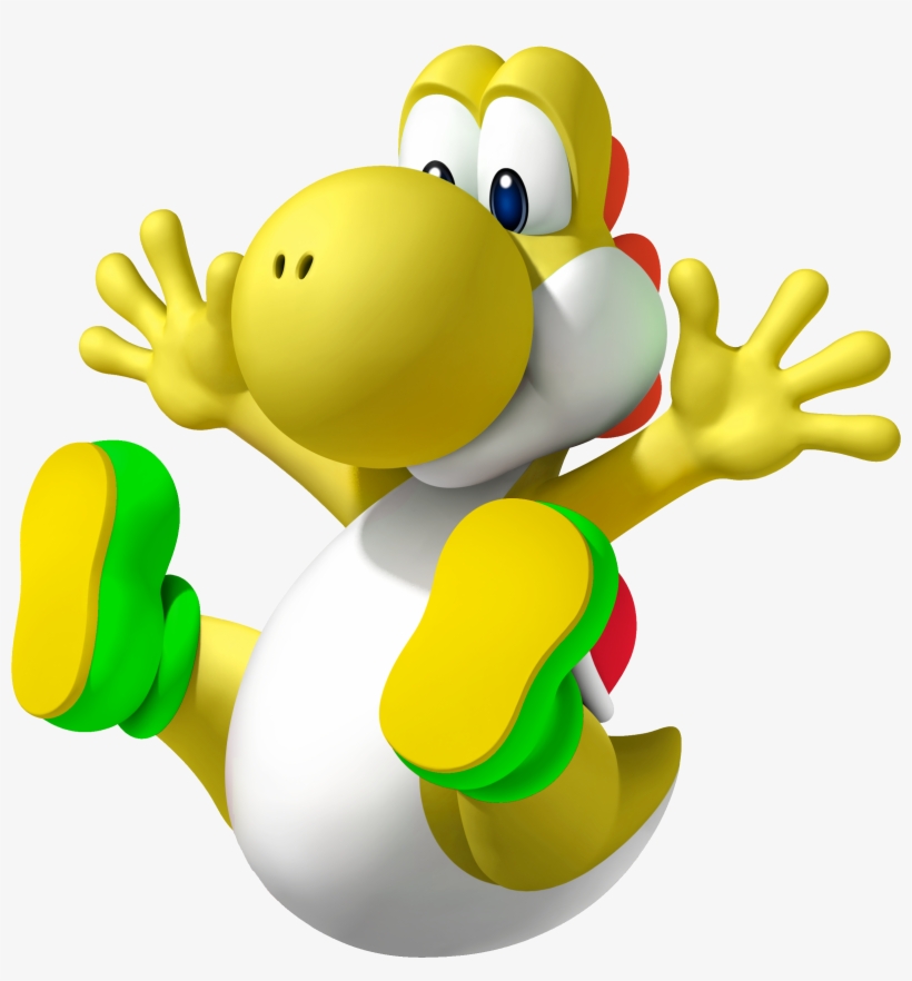 Download Transparent Yoshi ♥ - Mario Kart 8 Yellow Yoshi - PNGkit