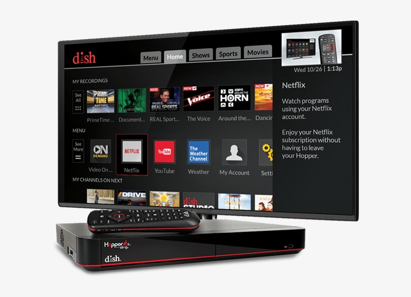 Dish Hopper 3 Hd Dvr - Dish Network - 622x511 PNG Download - PNGkit