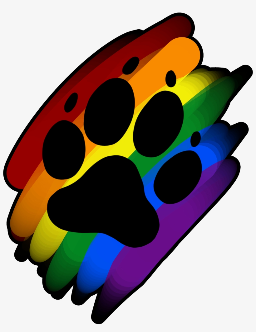 Rainbow Clipart Dog - Rainbow Dog Paw Print - 3858x4822 PNG Download ...