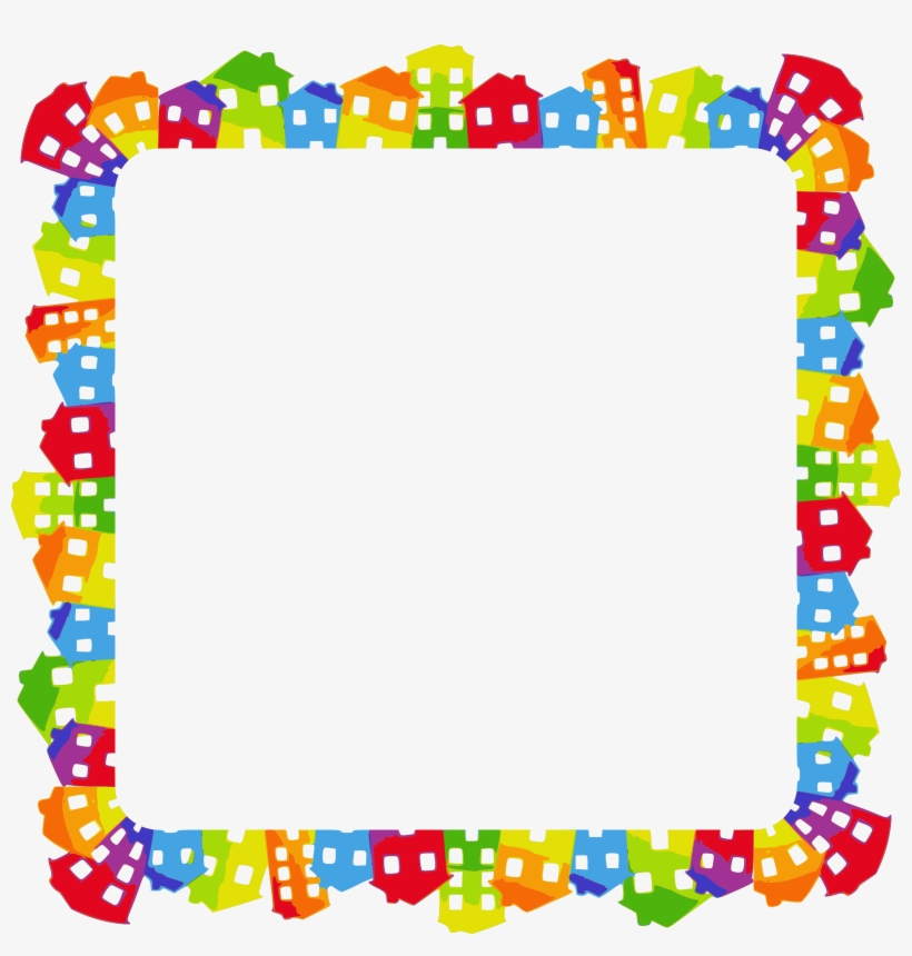 Colorful Houses Frame 3 Icons Png - Star Border - 2344x2344 PNG ...