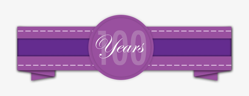 Purple Banner Png Photos - Celebrating 100 Years Banner - 746x328 PNG ...
