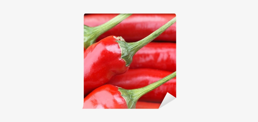 Red Chili Pepper And Green Bell Pepper Wall Mural • - Xxl 33055 Chili ...