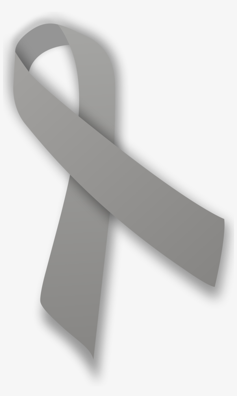 File - Gray Ribbon - Svg - Gray Ribbon - 697x1129 PNG Download - PNGkit