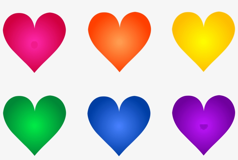 Clipart Color Heart - Hearts In Different Colors - 5000x3122 PNG ...