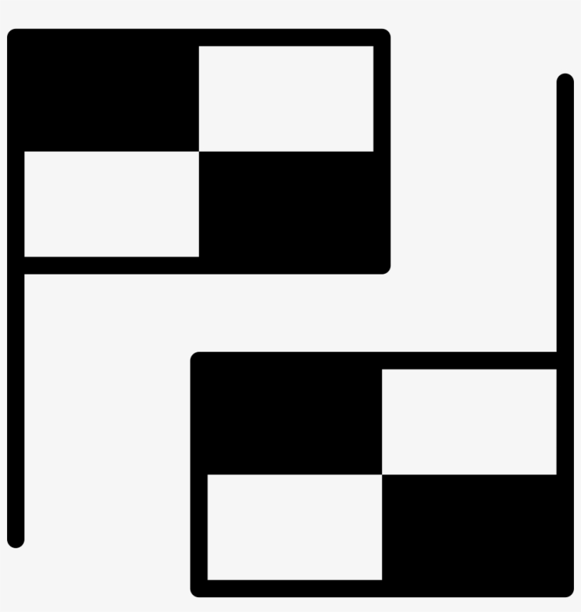Two Checkered Sportive Flags - Icon - 980x984 PNG Download - PNGkit
