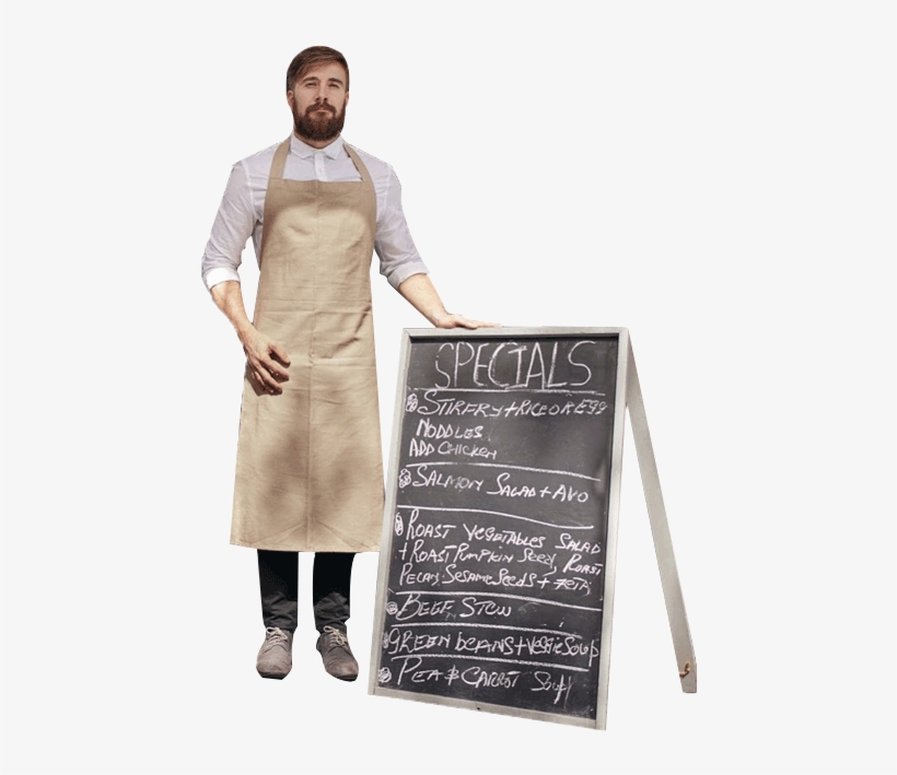 Barista With Sign - Teacher - 562x703 PNG Download - PNGkit