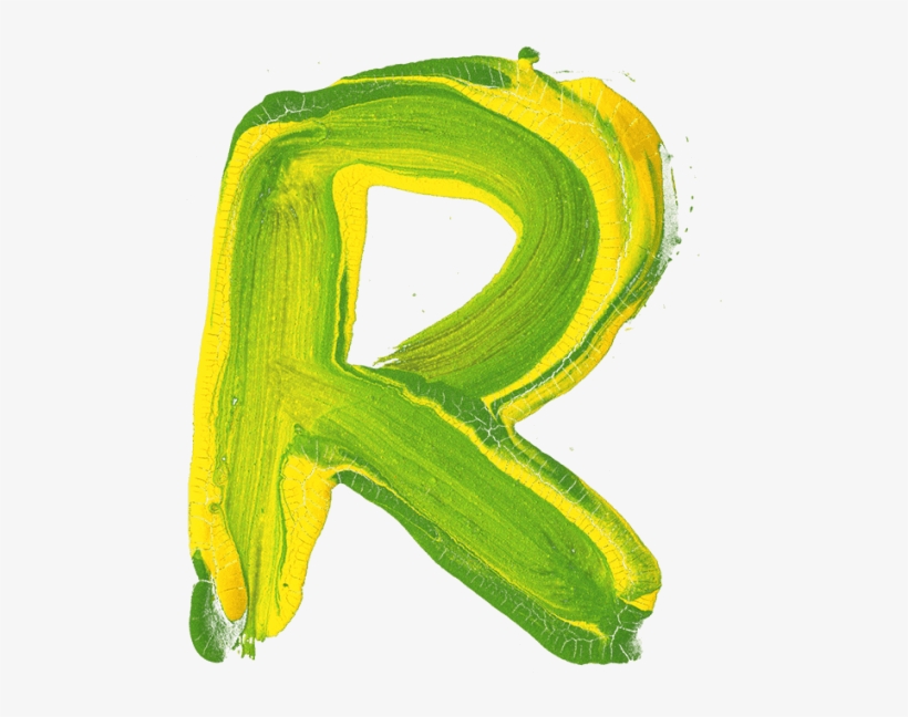 Brazil Paint Font - Letter R Paint - 595x595 PNG Download - PNGkit