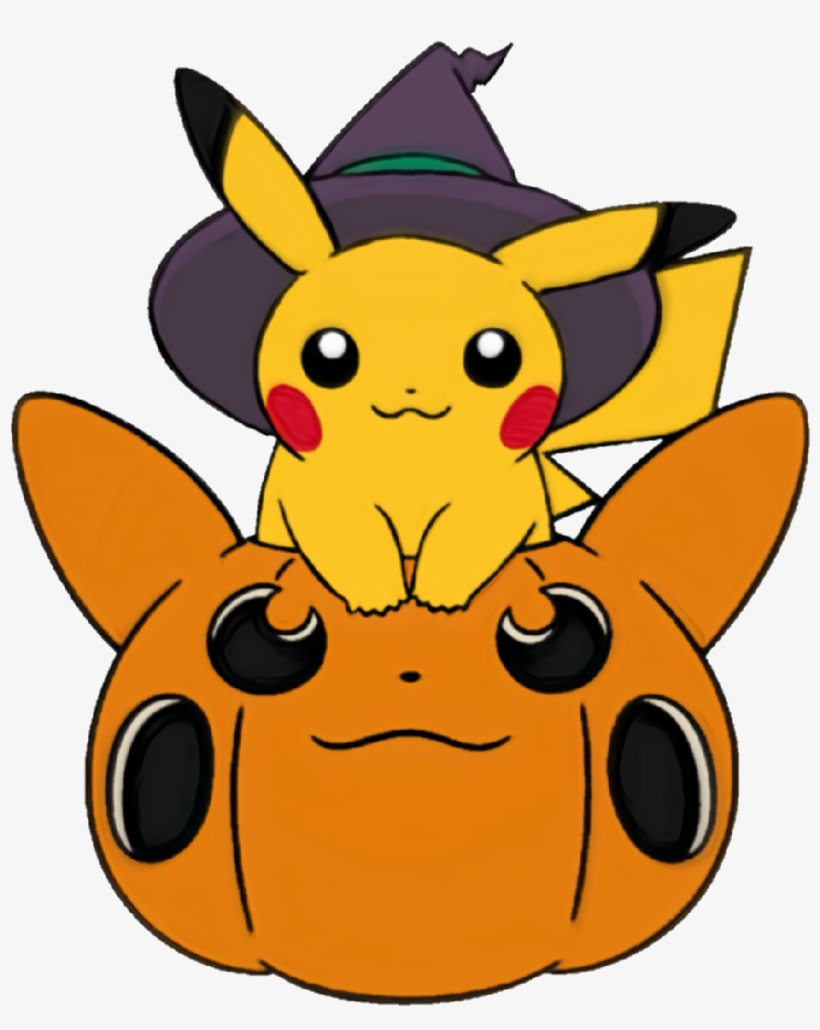 Halloween Cute Pumkin Hat Pokemon Pikachu Witch Wizard - Halloween ...
