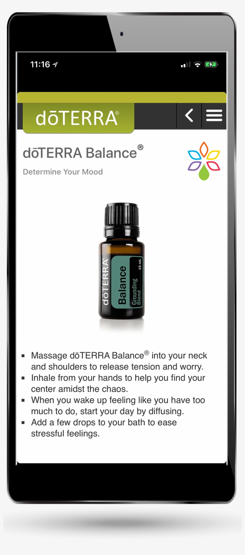 Download Transparent Daily Drop App5 - Doterra Balance Grounding Blend ...