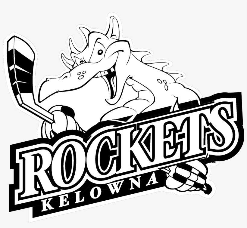 Kelowna Rockets Logo Black And White - Kelowna Rockets - 2400x2400 PNG ...