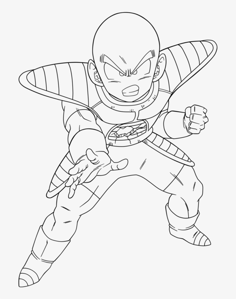 Krillin Drawing Graphic Library Library - Krilin Line Art - 775x1031 ...