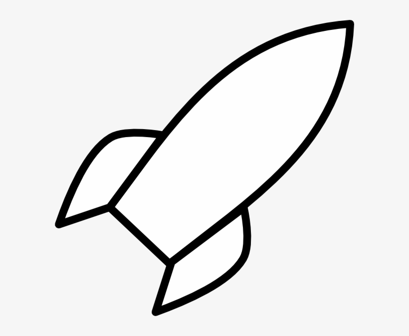 Space Ship Clip Art At Clker - Cartoon Rocket Black And White - 600x594 ...