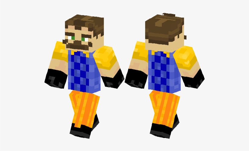 Hello Neighbor Minecraft Skin - 528x418 PNG Download - PNGkit