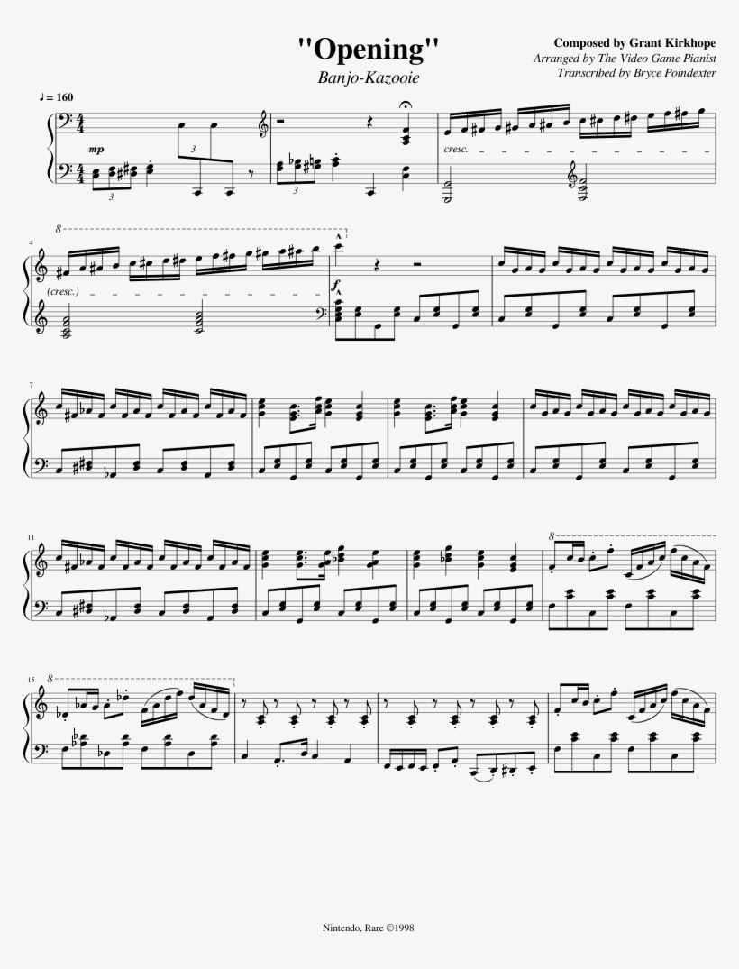 "opening" Sheet Music Composed By Composed By Grant - Music - 850x1100 ...