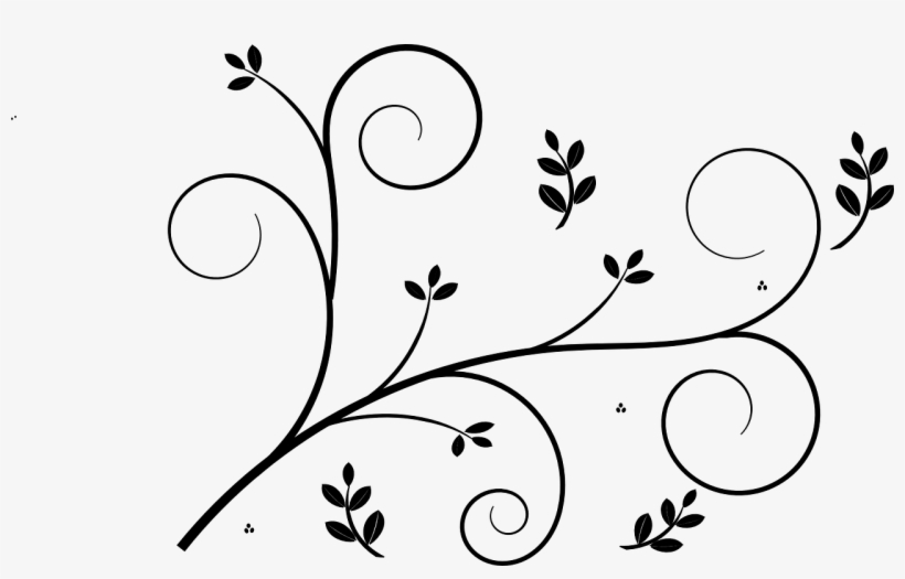 Floral Design Decorative - Black Flower Design Png - 1280x758 PNG ...