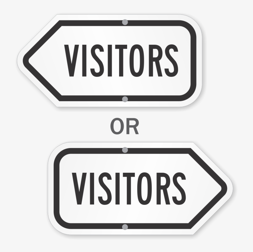 Visitor Arrow Sign - Myparkingsign Visitor Parking Arrow Pointing Left ...