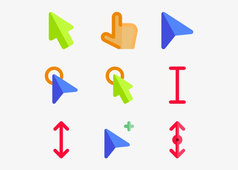 Cursors - Mouse Click Icon Color - 600x564 PNG Download - PNGkit