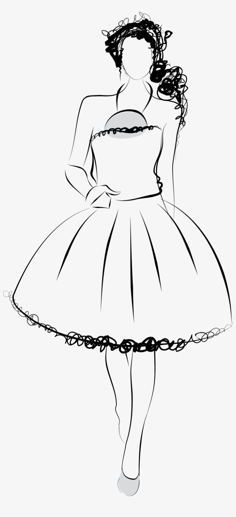 Drawings Of Prom Dresses In Pencil