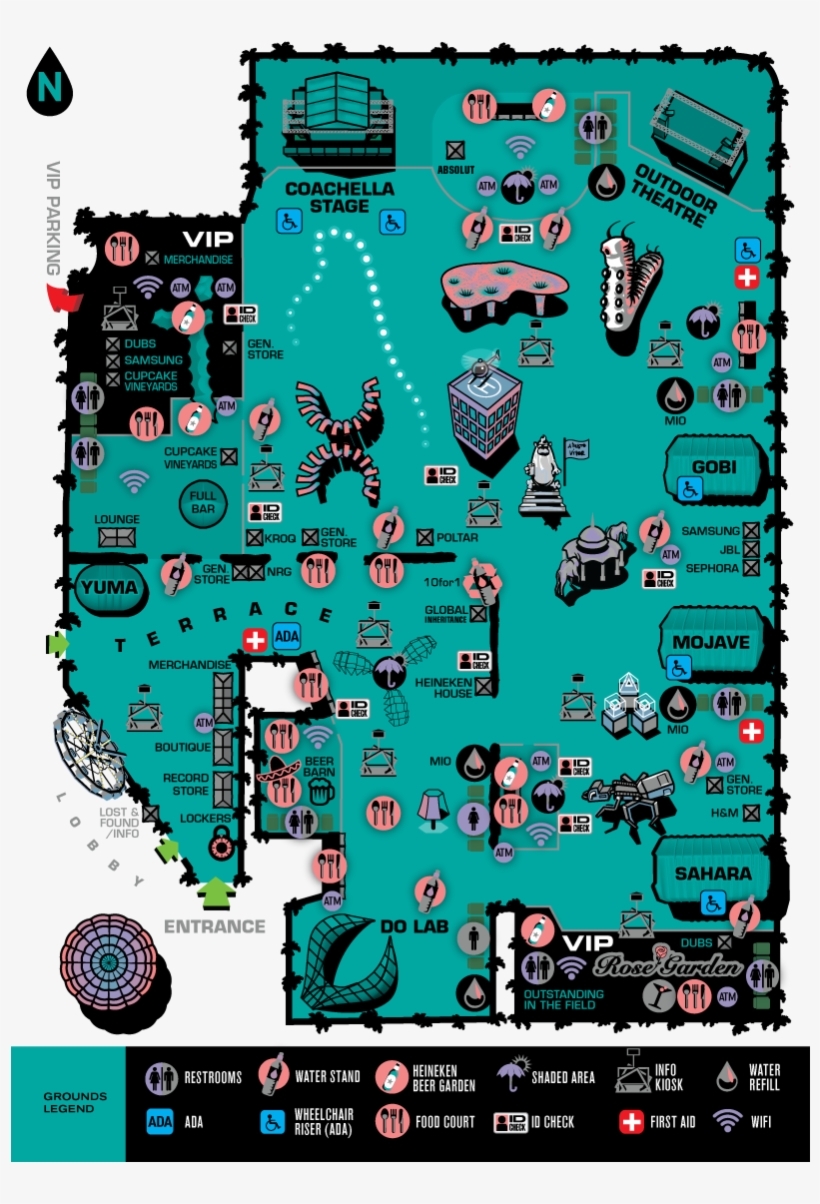 Coachella 2015 Kick-off - Summertime In The Lbc Map - 800x1132 PNG ...