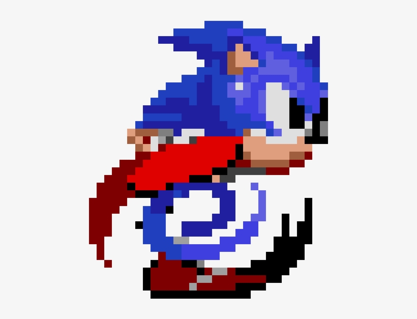 Sonic The Hedgehog Class - 8 Bit Sonic Running - 500x576 PNG Download - PNGkit