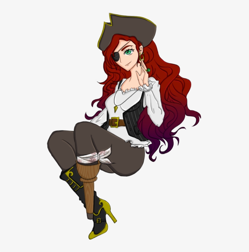 Peg Leg By Molleh On Deviantart - Female Pirate Peg Leg - 533x752 PNG ...