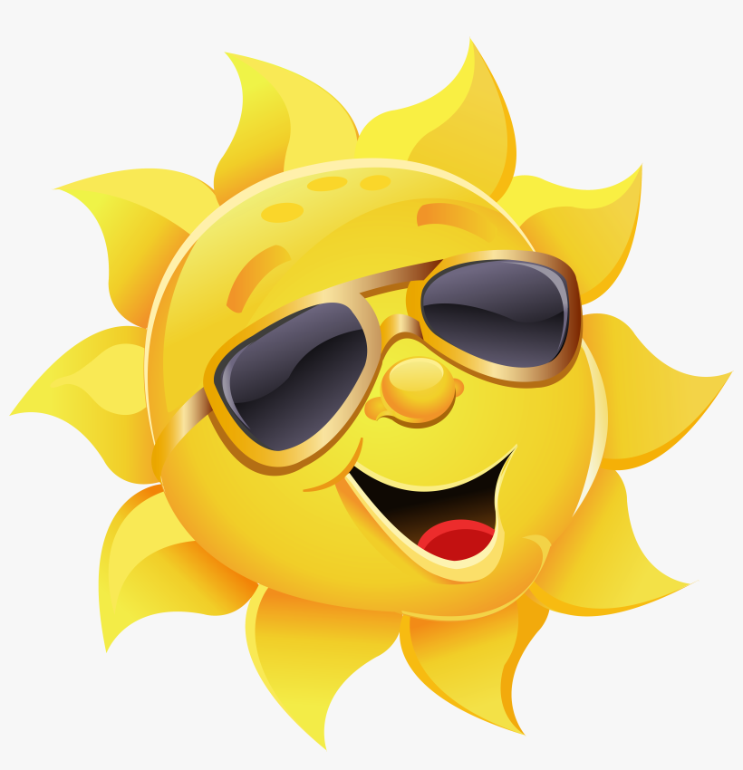 Download Transparent Sun With Glasses Clip Art Sun With Sunglasses Png ...