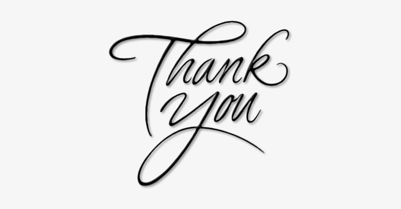 Thank you Thank You In Cursive Writing 391x360 PNG Download PNGkit