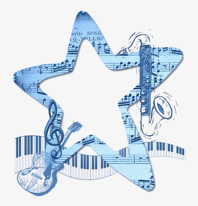 Stars And Music Notes Drawings