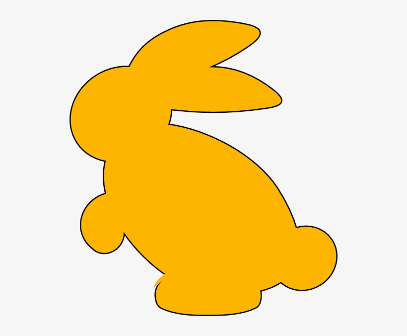 Yellow Bunny Silhouette Clip Art - Cute Cartoon Yellow Rabbits ...