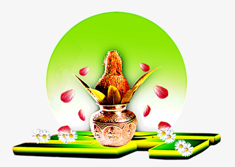 Jpg Black And White Stock Kalash Png With Swastik Symbol - Hindu ...