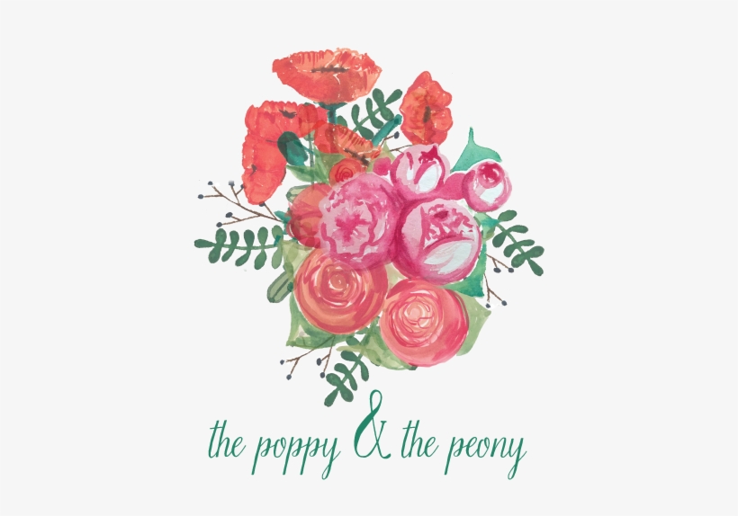 Poppy Peony Logo Stacked Greentype - 576x576 PNG Download - PNGkit