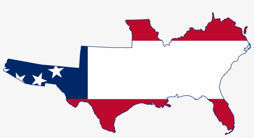 File Flag Map Of The Greater Confederate States America - Confederate ...