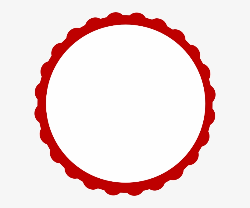 Red - Transparent Scalloped Circle Vector - 594x600 PNG Download - PNGkit