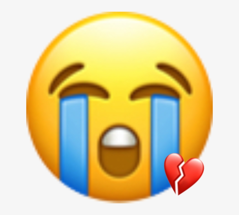 Svg Free Stock Heart Crying Sticker By Pixle - Crying Emoji Iphone ...