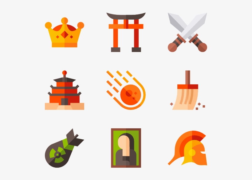 History 50 Icons - 600x564 PNG Download - PNGkit