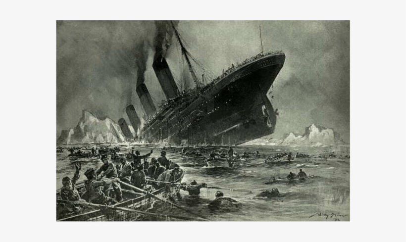 Sinking Picture Of The Rms Titanic Illustration For - Titanic Sinking ...