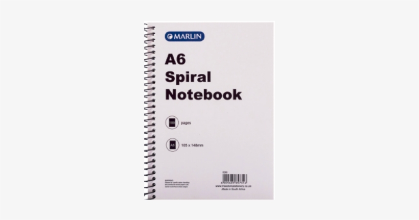 Marlin A6 Side Spiral Bound Note Book - 100 Page Spiral Notebook Non ...