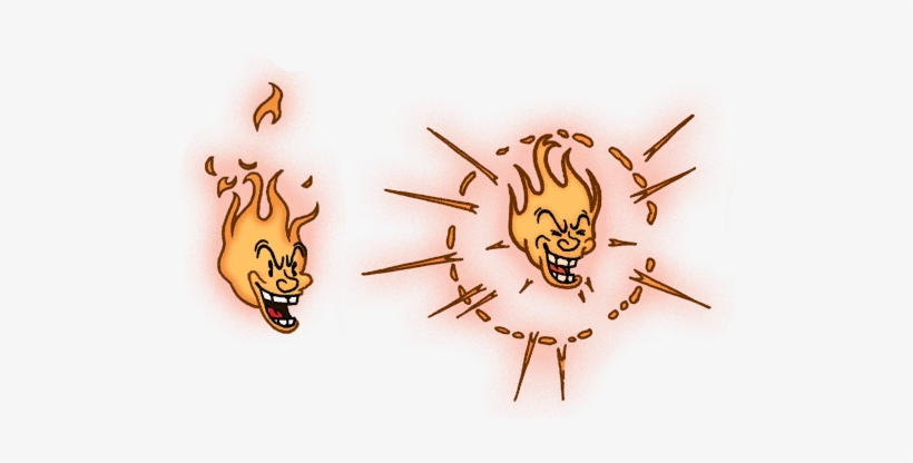 Pyro Head Sprite - Cuphead Rugged Ridge Enemies - 503x336 PNG Download ...