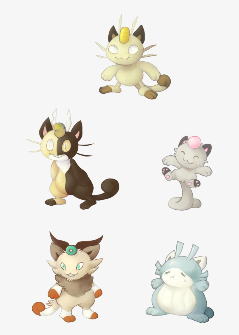Meowth Variations By Zippyskipy On Deviantart - Pokemon Meowth ...