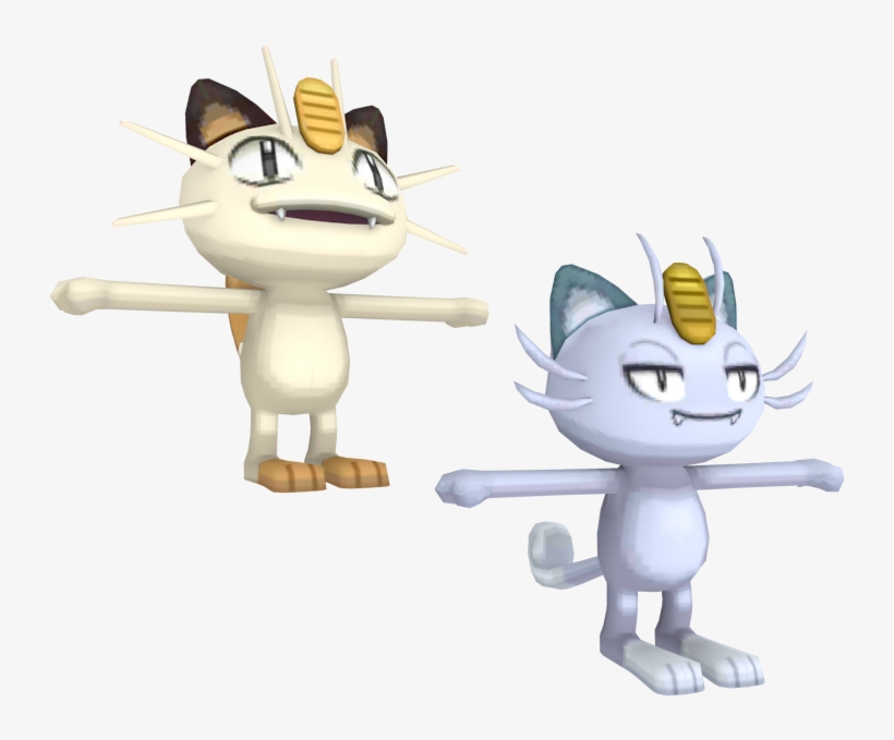 Download Zip Archive - Pokemon Meowth Model - 750x650 PNG Download - PNGkit