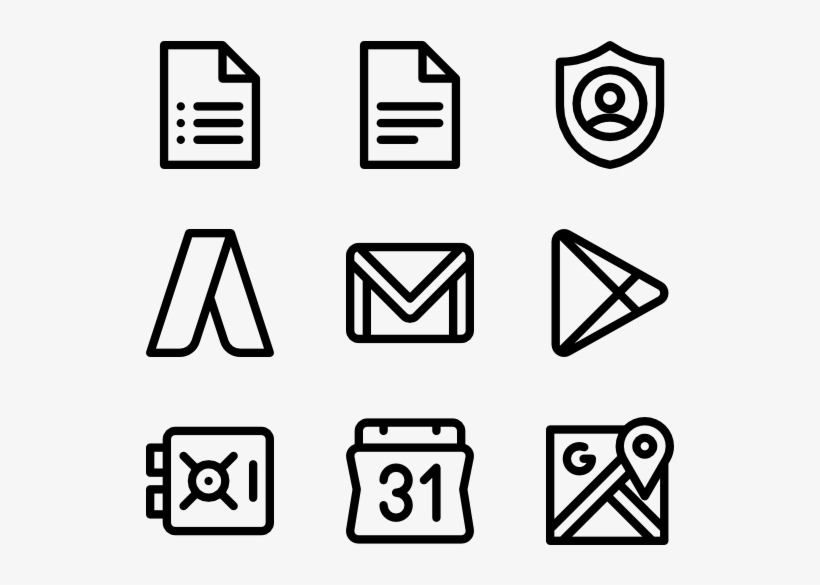 Google Suite 22 Icons - White Icons Png - 600x564 PNG Download - PNGkit