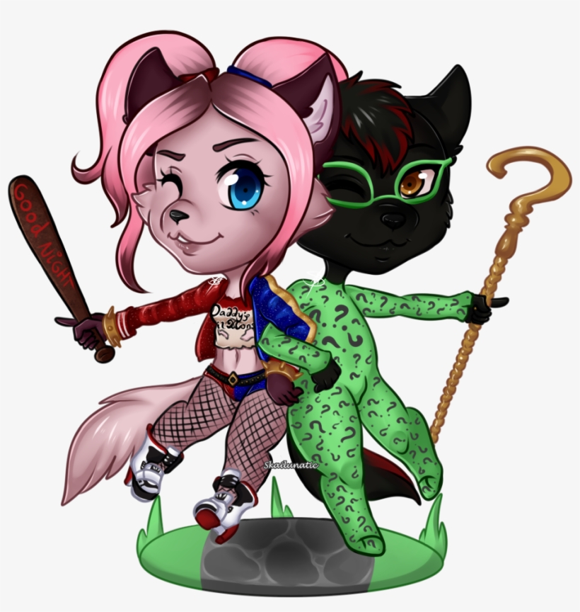 Harley And Riddler - Cartoon - 980x951 PNG Download - PNGkit