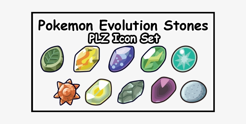 Download Transparent Plz Icons Pokemon Evolution-stones By Zusuriki ...
