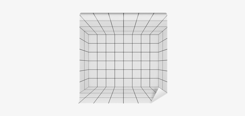 White Space With Perspective Grid , 3d Wall Mural • - Architecture ...